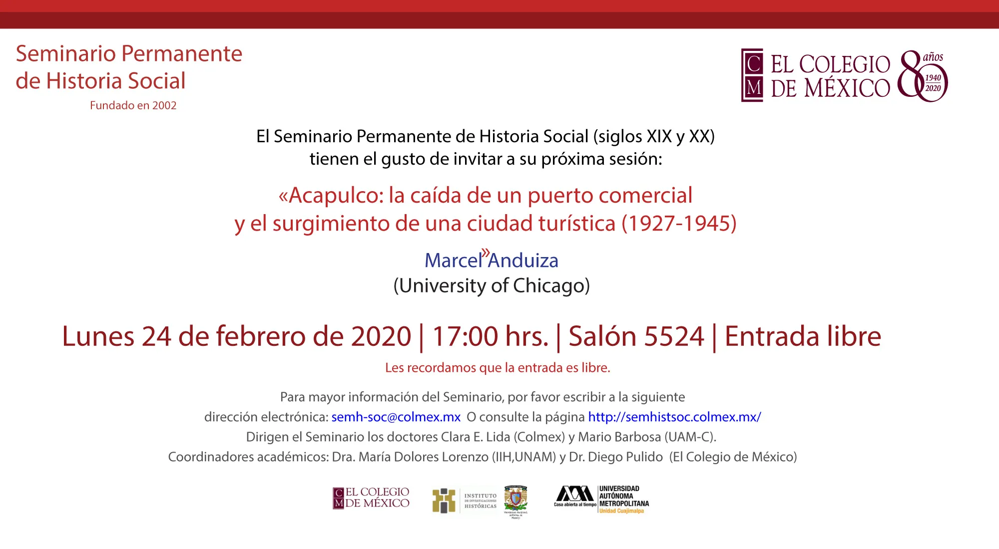 Agenda Colmex | El Colegio de México A.C.